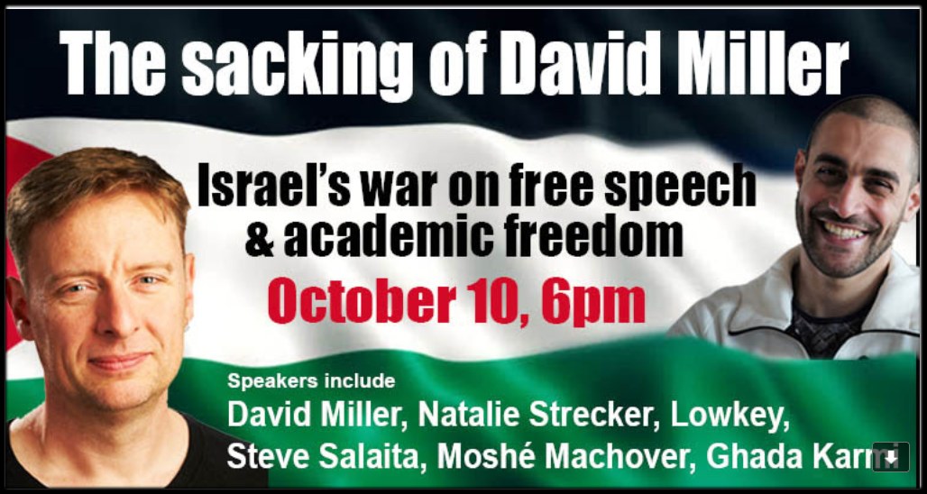 Defend Professor David Miller - Defend Freedom of Speech and Academic ...